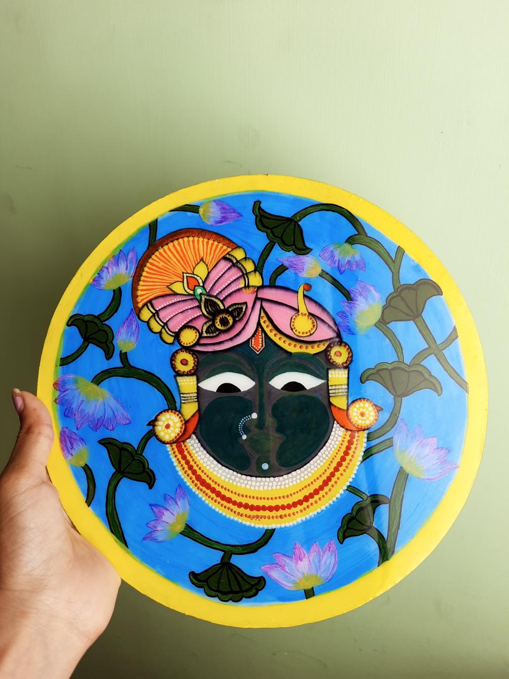 Pichvai with resinart created by Monali Mistry