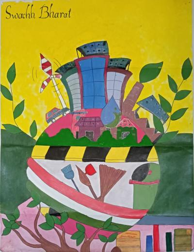 Poster,pen sketch, abstract painting created by Khushboo