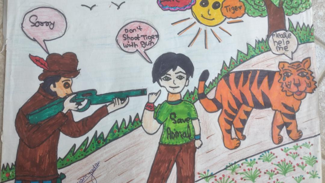 Save animals save plants save earth created by Satyam Yadav