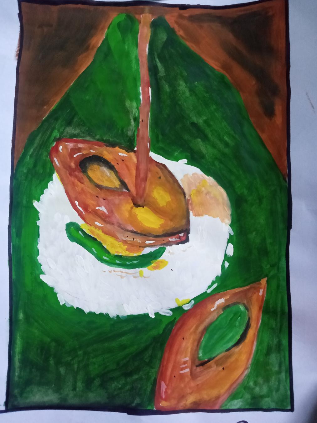 Lattern painting created by Maragatham