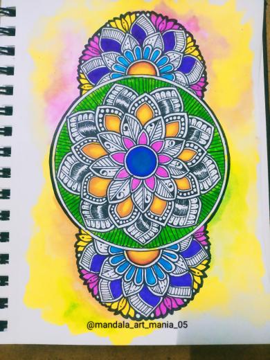 Colourful mandala created by mandala_art_ mania_05