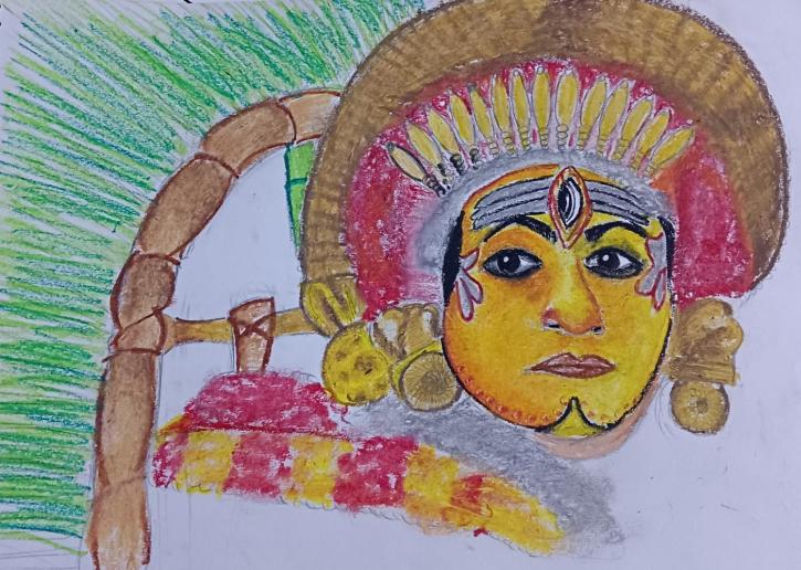 Kantara Drawing And Pt.Jwaharlal Nehru Sketch created by Hargobind Singh