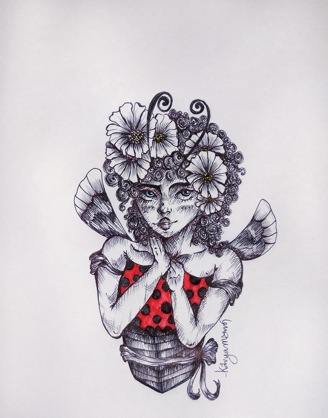 Lady bird ! created by Kavya Manoj