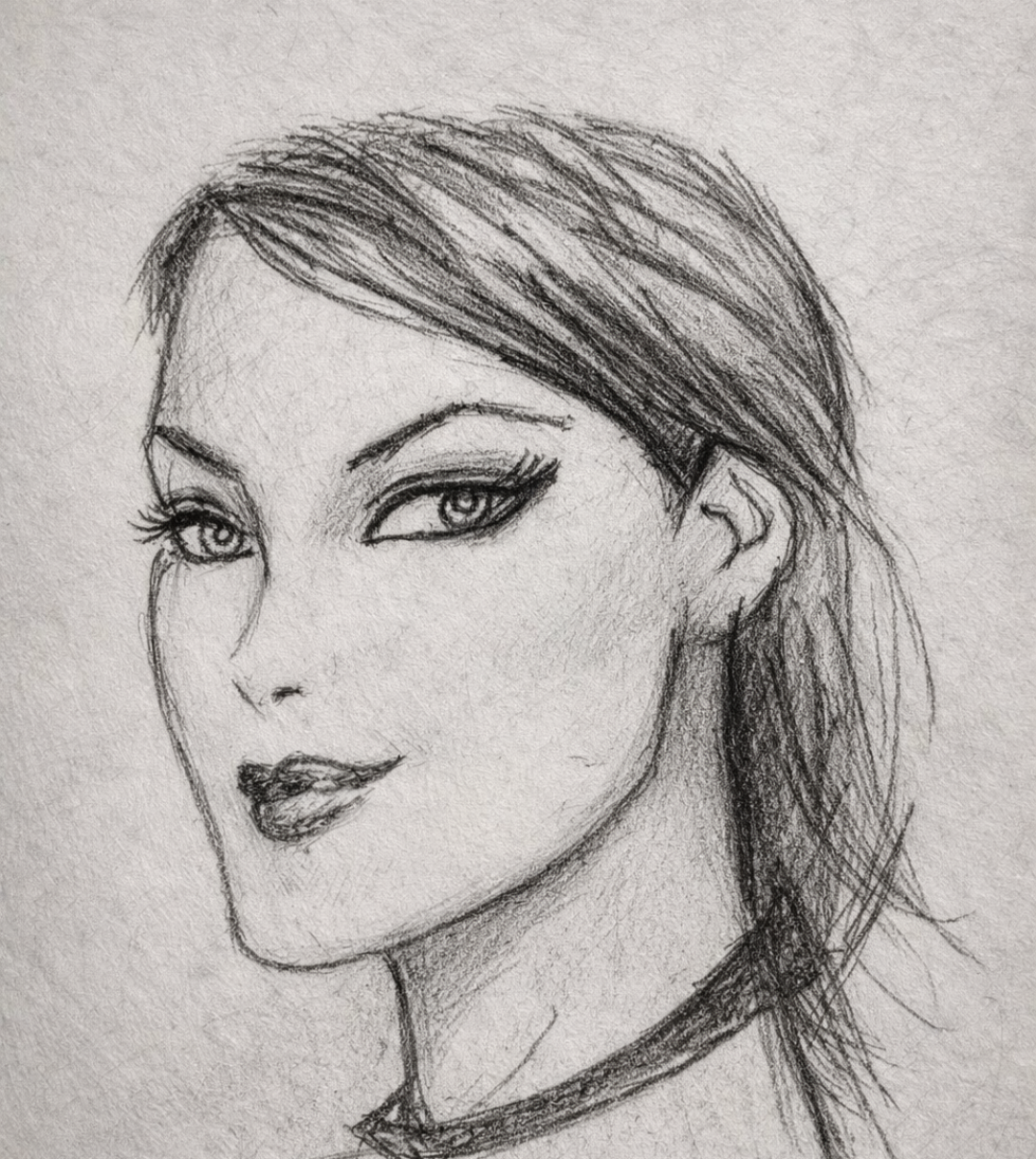 Pencil Sketch - Silent Look created by Helly