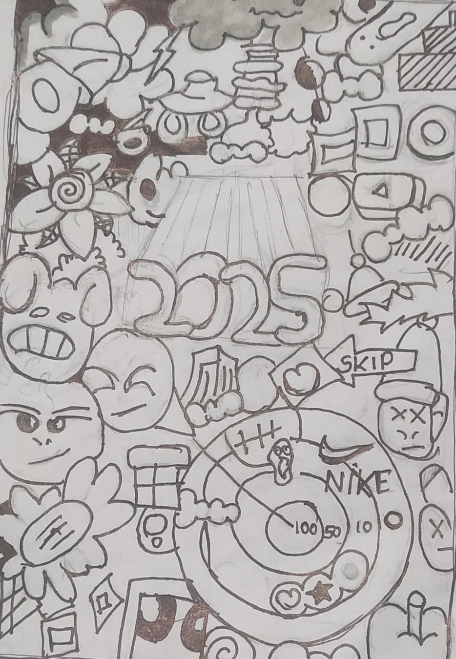 My 1st doodle a created by Brhamnoor singh