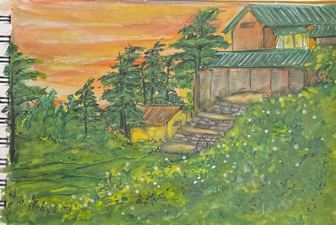 Paint strokes in the sky created by Arpana Mehta