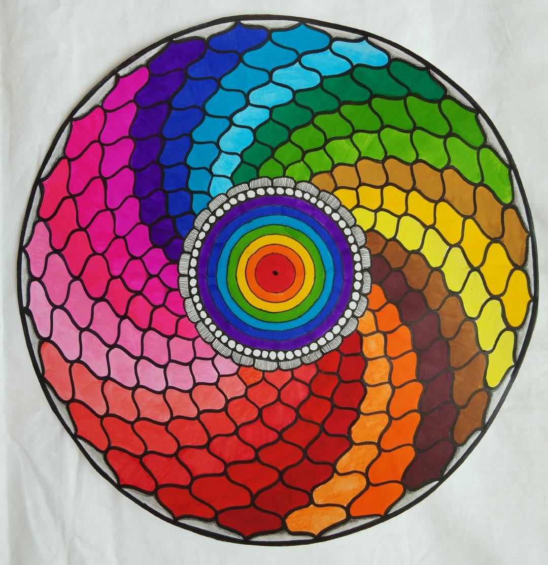 spiral mandala created by Zeba Rafik