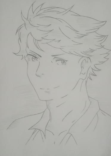 Anime sketch created by Anshu Sharms