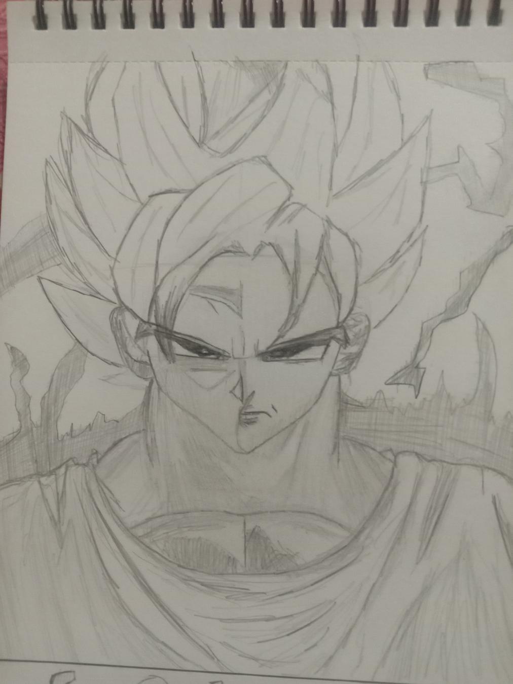 Goku quick sketch created by Saransh Garg