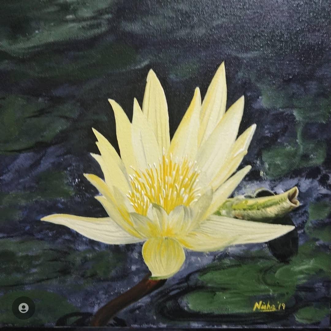 Yellow water lily created by Nisha Singhal
