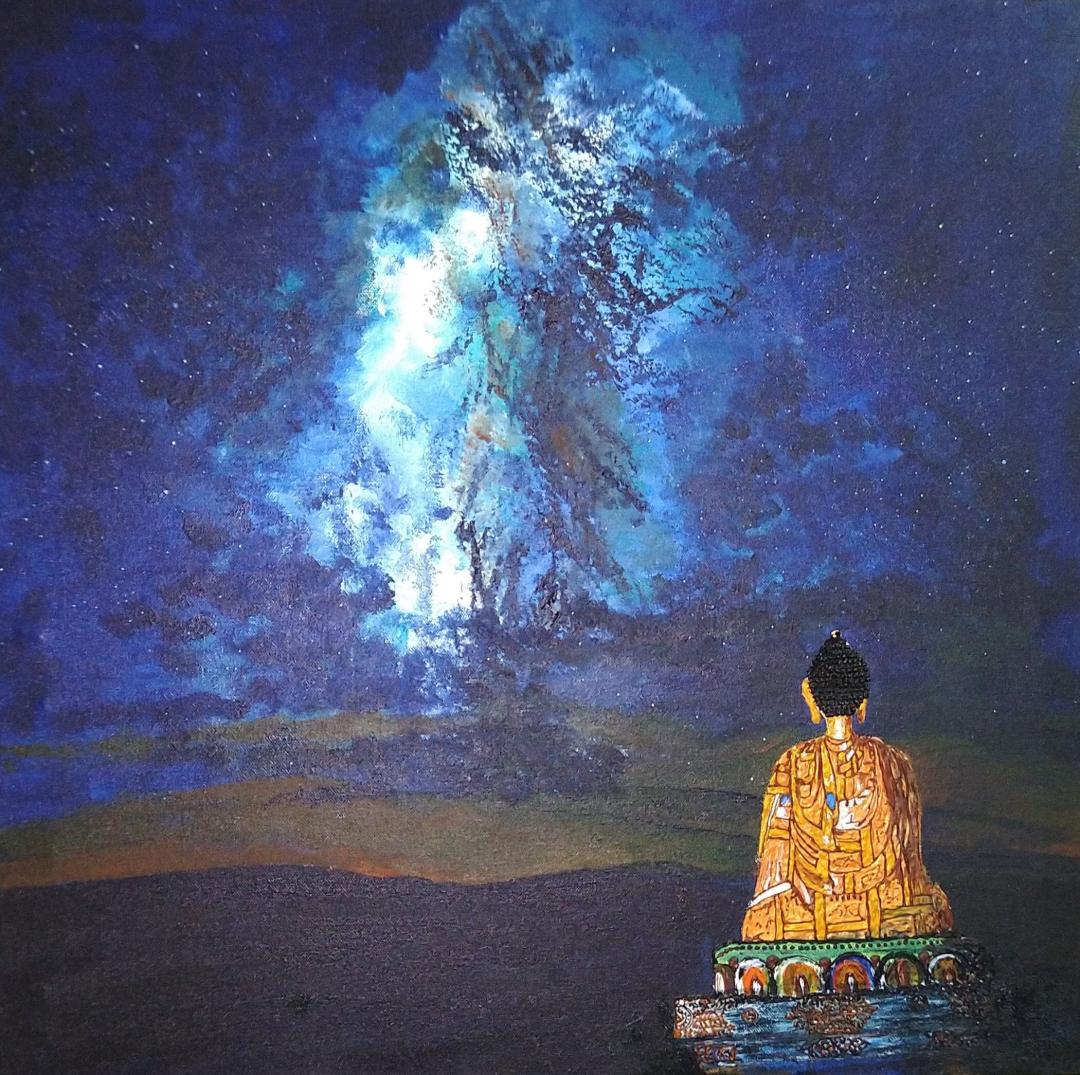 Buddha in meditation created by Nisha Singhal