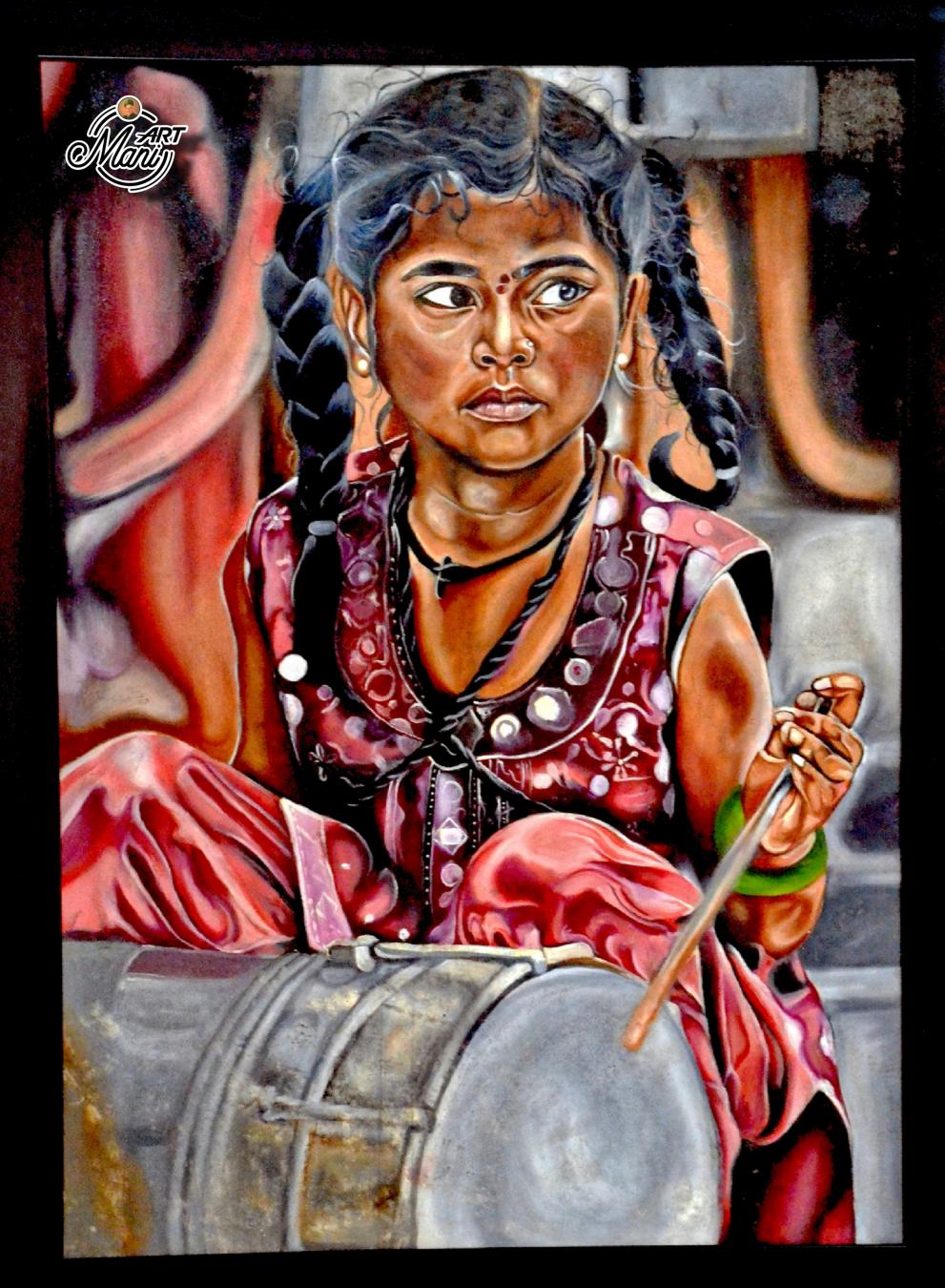 Traditional dancer created by Manikandan _Artist