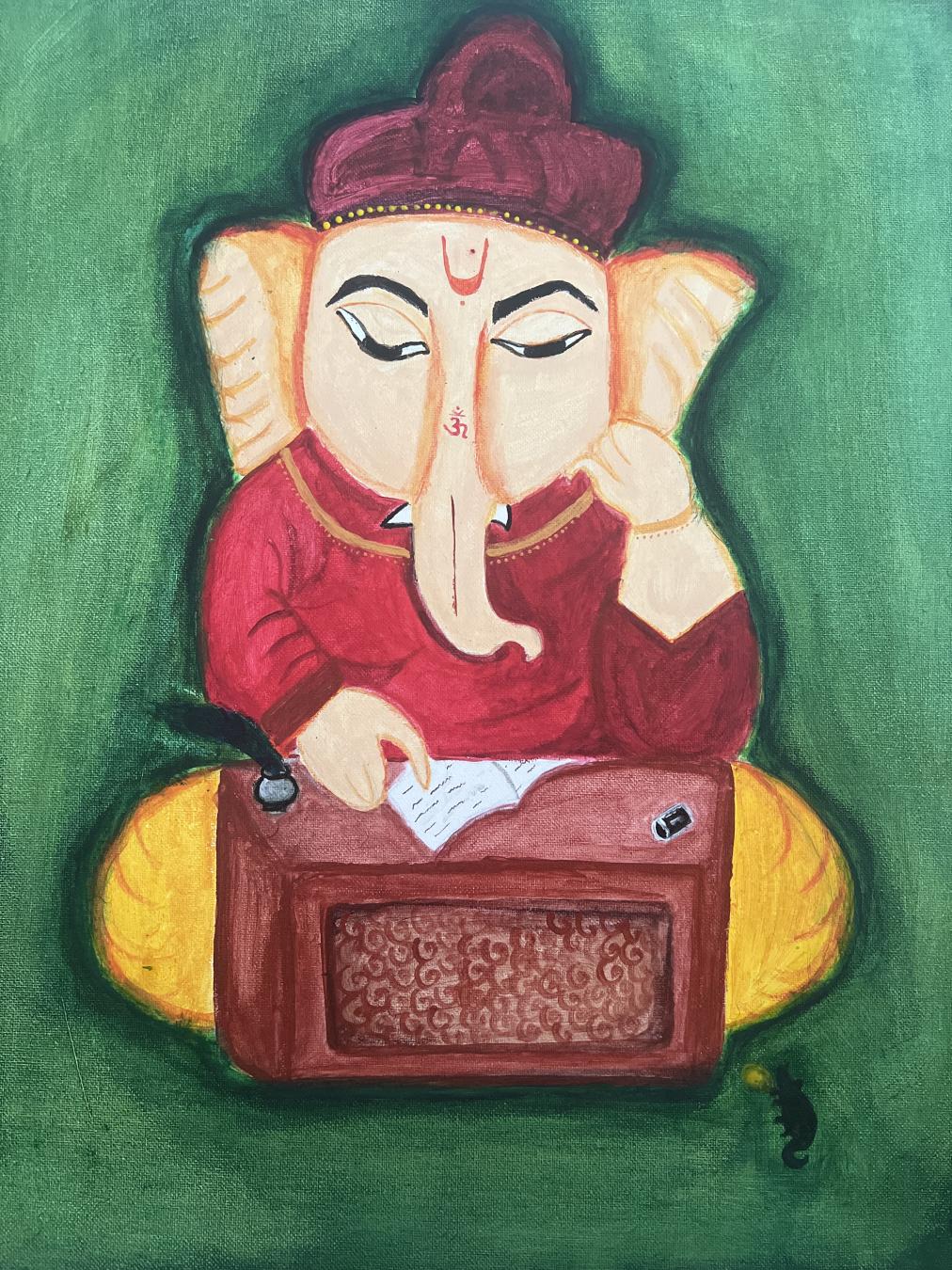 Ganpati bappa painting created by Sonam Tyagi