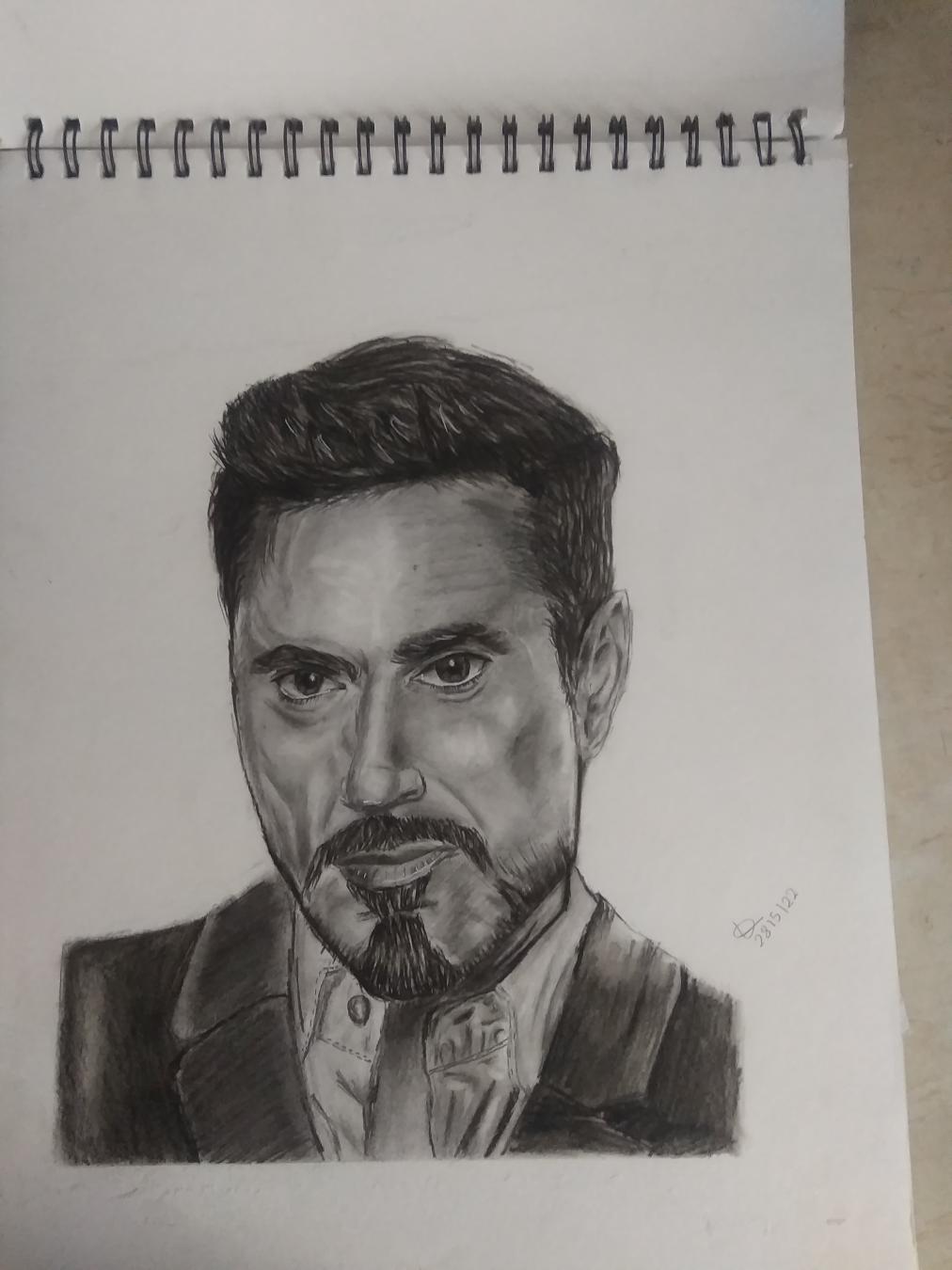 Rdj ..Robert Downey Jr sketch created by Storm artista