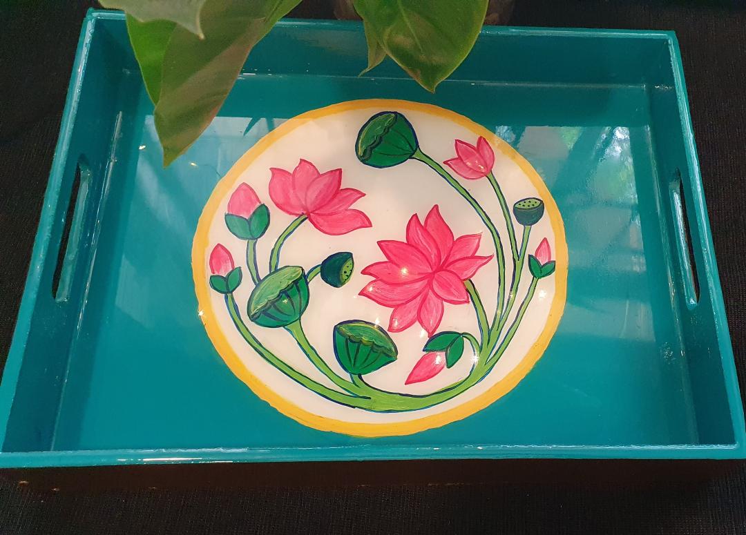 Handmade Trays created by gunjan mehta