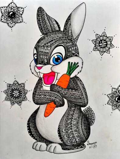 Rabbit Mandala created by SREEMOYEE GHOSH