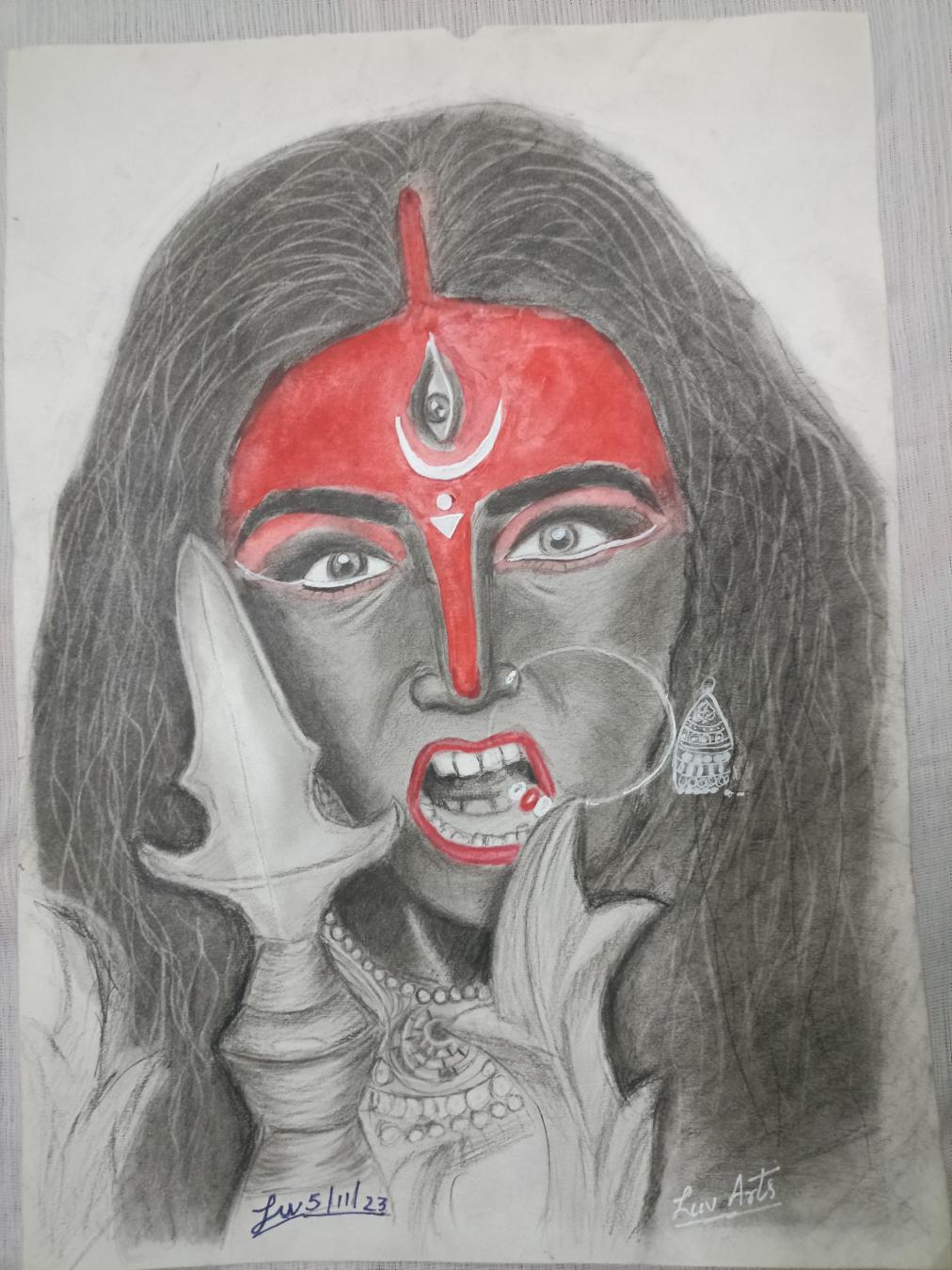Portrait & colour pencil works created by Luv dutta