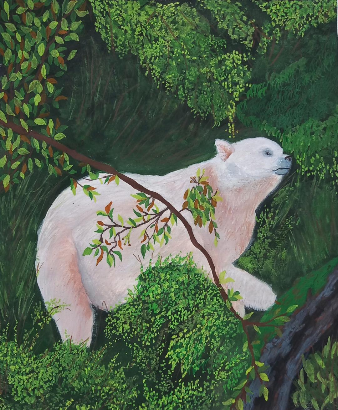 Polar bear in the middle of forest created by Rashish Sultan