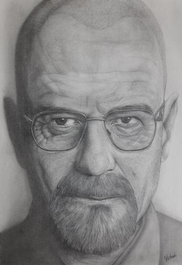 Walter White | Graphite Pencil Drawing created by Vishal A