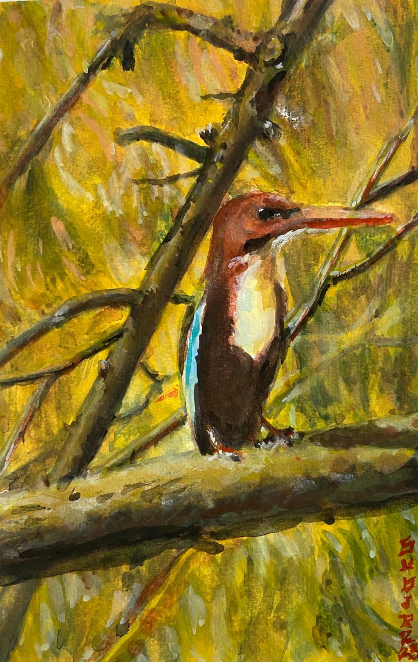 Lone bird created by Subir Kumar