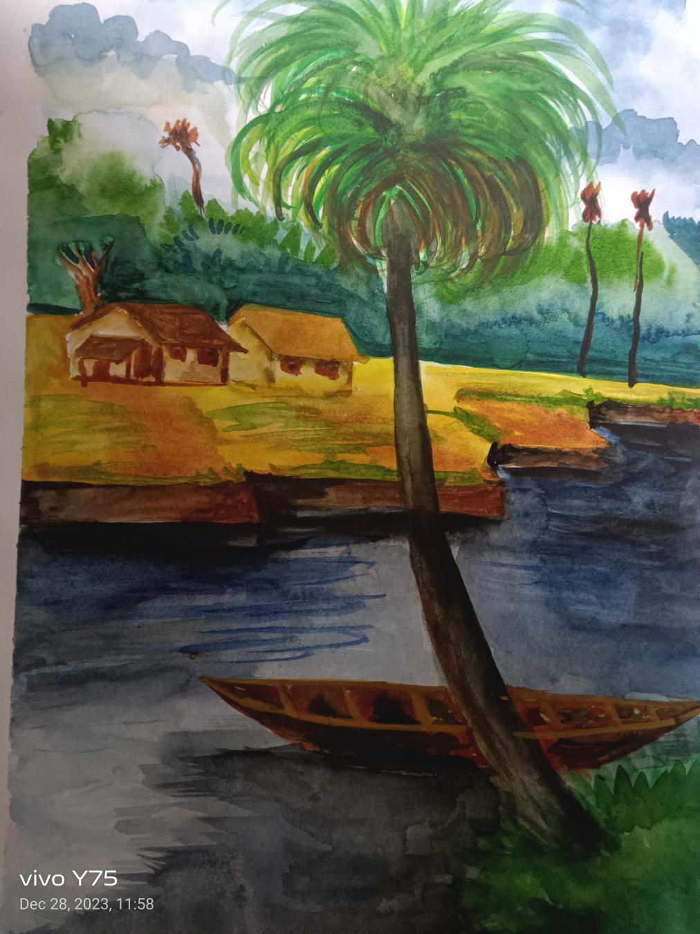 A village scenary created by KUNAL SADHU