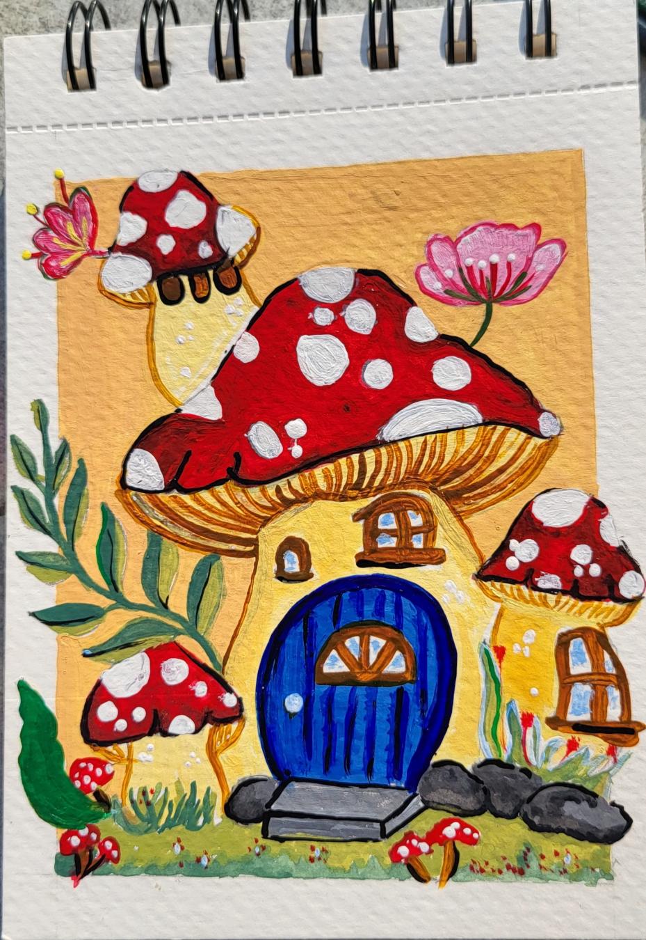 Mushroom house created by Dhanika Grover