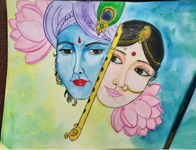 Radha Krishna created by Hiral Trivedi
