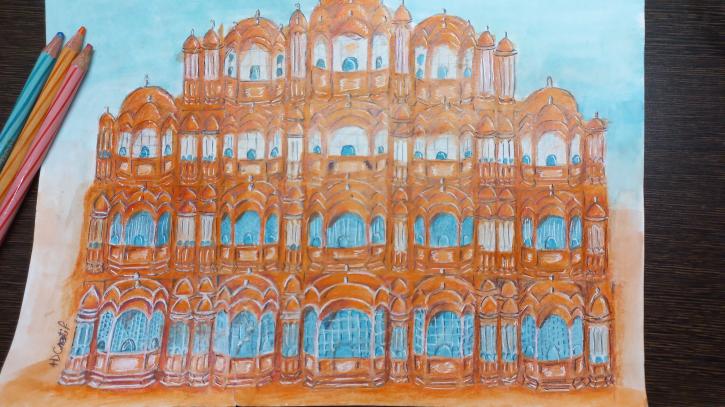 HavaMahal, Jaipur, Rajasthan, India. created by Hiral Trivedi