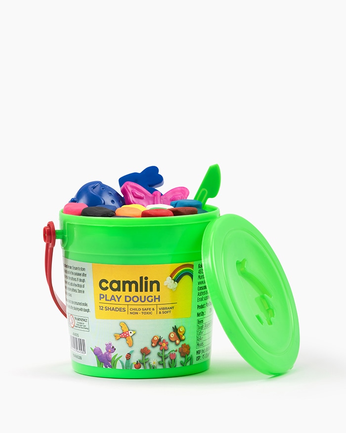 Buy Camlin Play Dough Assorted pack of 12 shades in 13 g with Roller ...