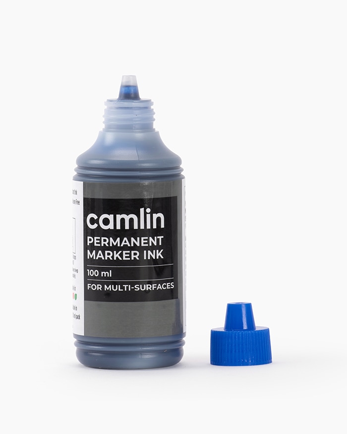 Buy Camlin Permanent Marker Ink Individual bottle of 100 ml in Blue ...