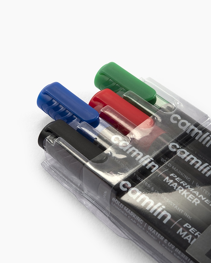 Buy Camlin Permanent Markers Assorted pouch of 4 shades | Kokuyo Camlin